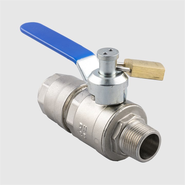 90725 - Male Tube Lockable Ball Valves - Available in sizes 20mm & 25mm